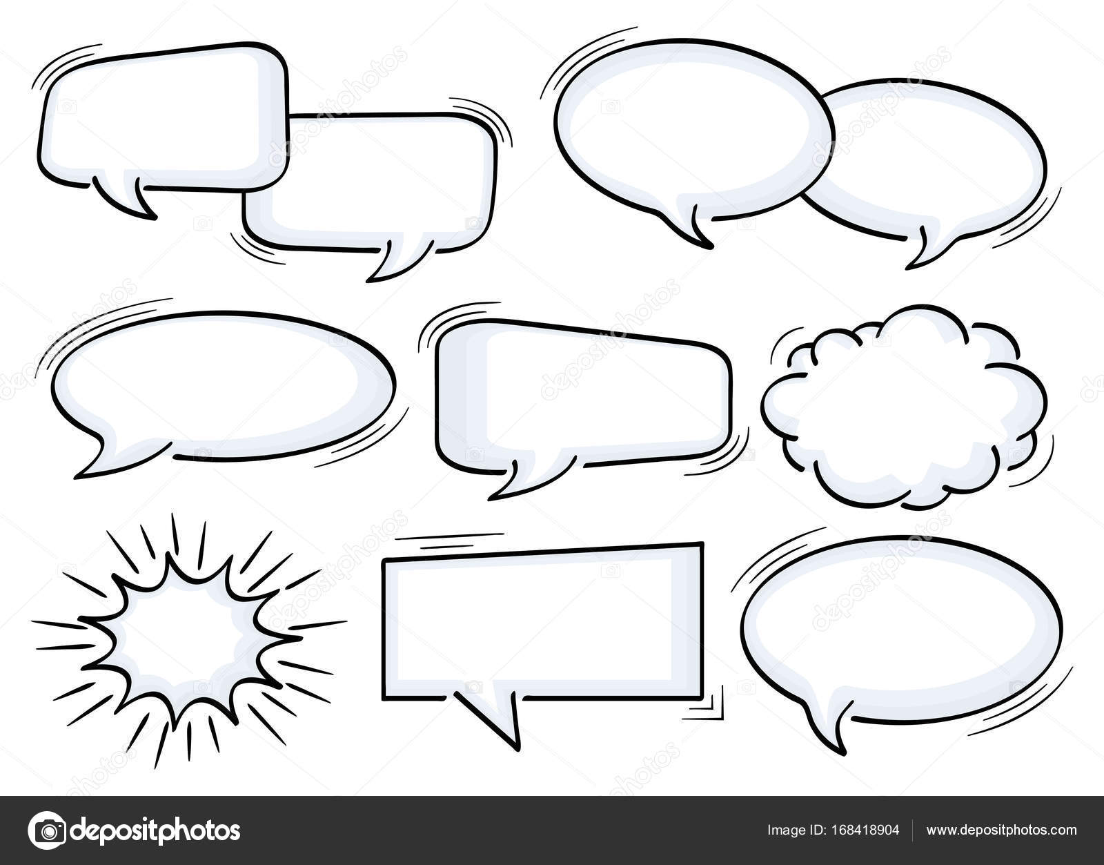 Comic speech bubbles — Stock Vector © antimartina #168418904 Comic speech bubbles — Stock Vector © antimartina #168418904