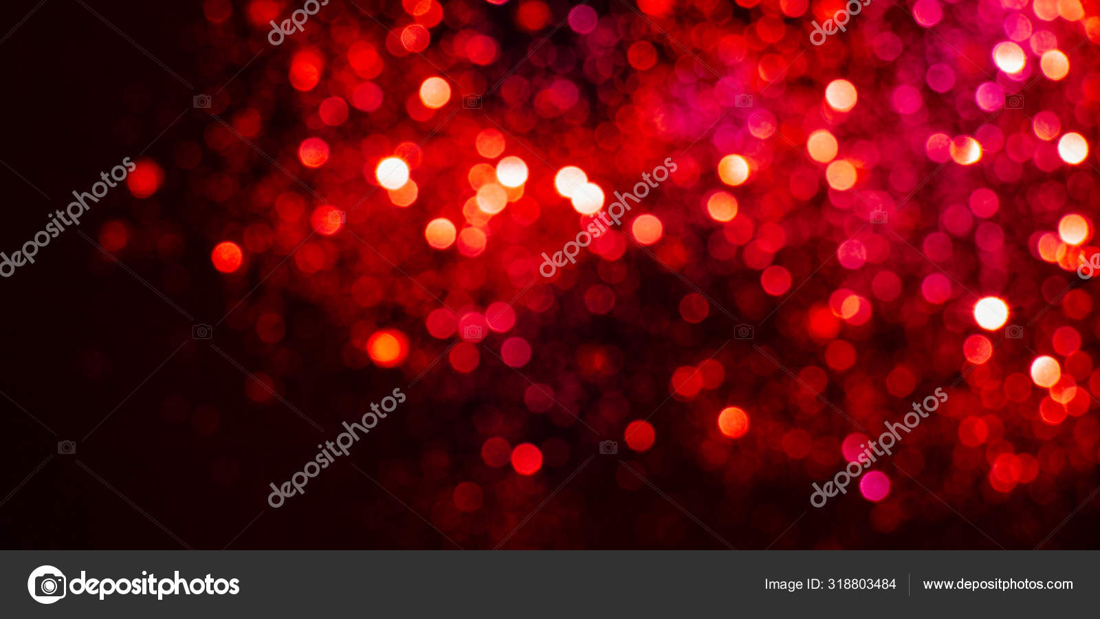 Valentines day background with red lights bokeh — Stock Photo © asife ...