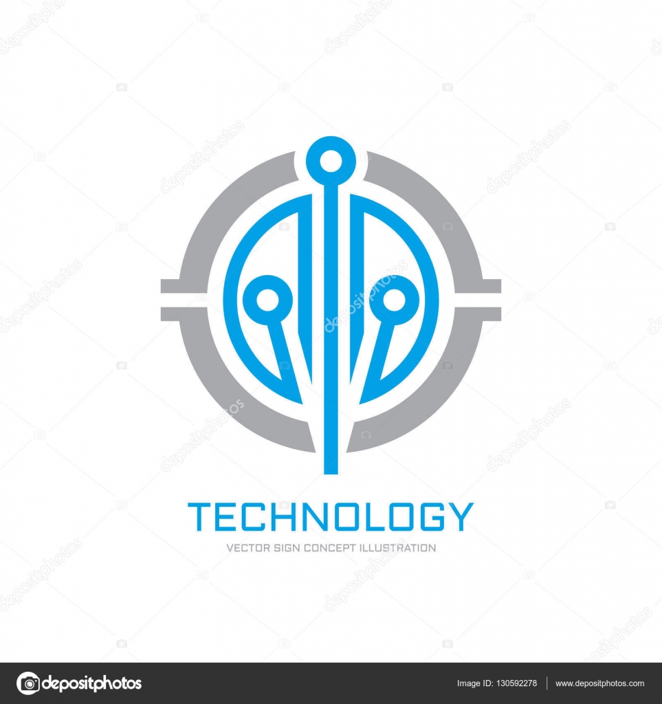 Technology - vector logo for corporate identity. Abstract electronic ...