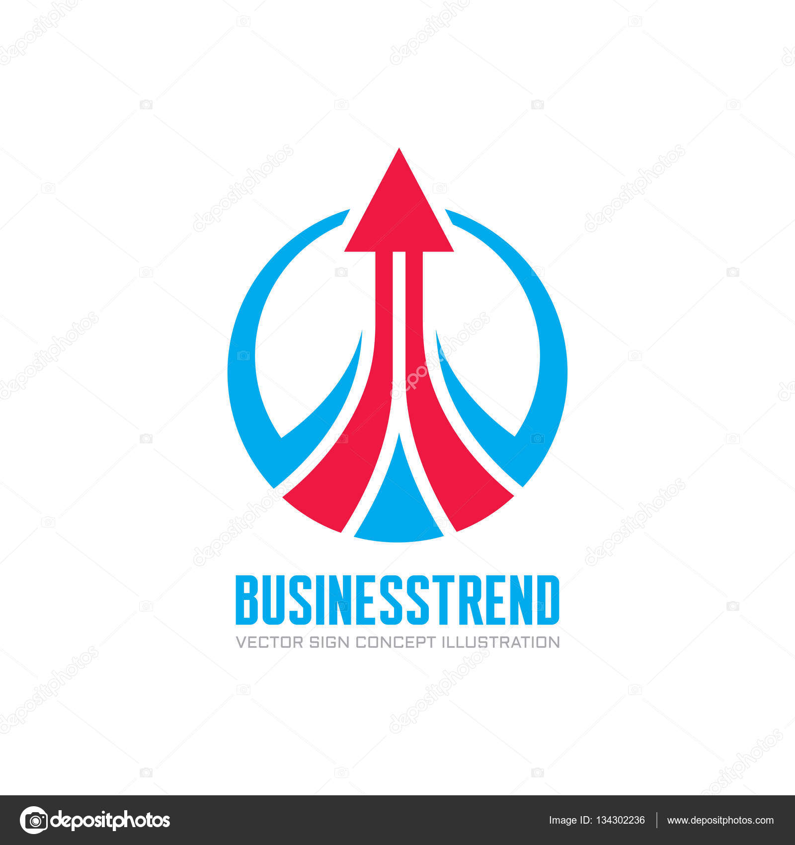 Business trend - vector logo template concept illustration. Development ...