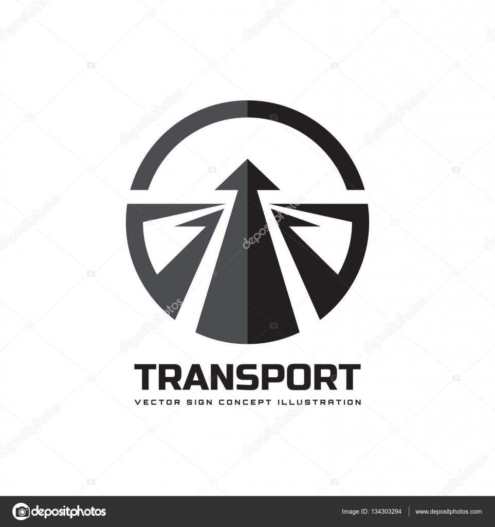 Transport - vector logo template concept illustration. Arrow on the ...