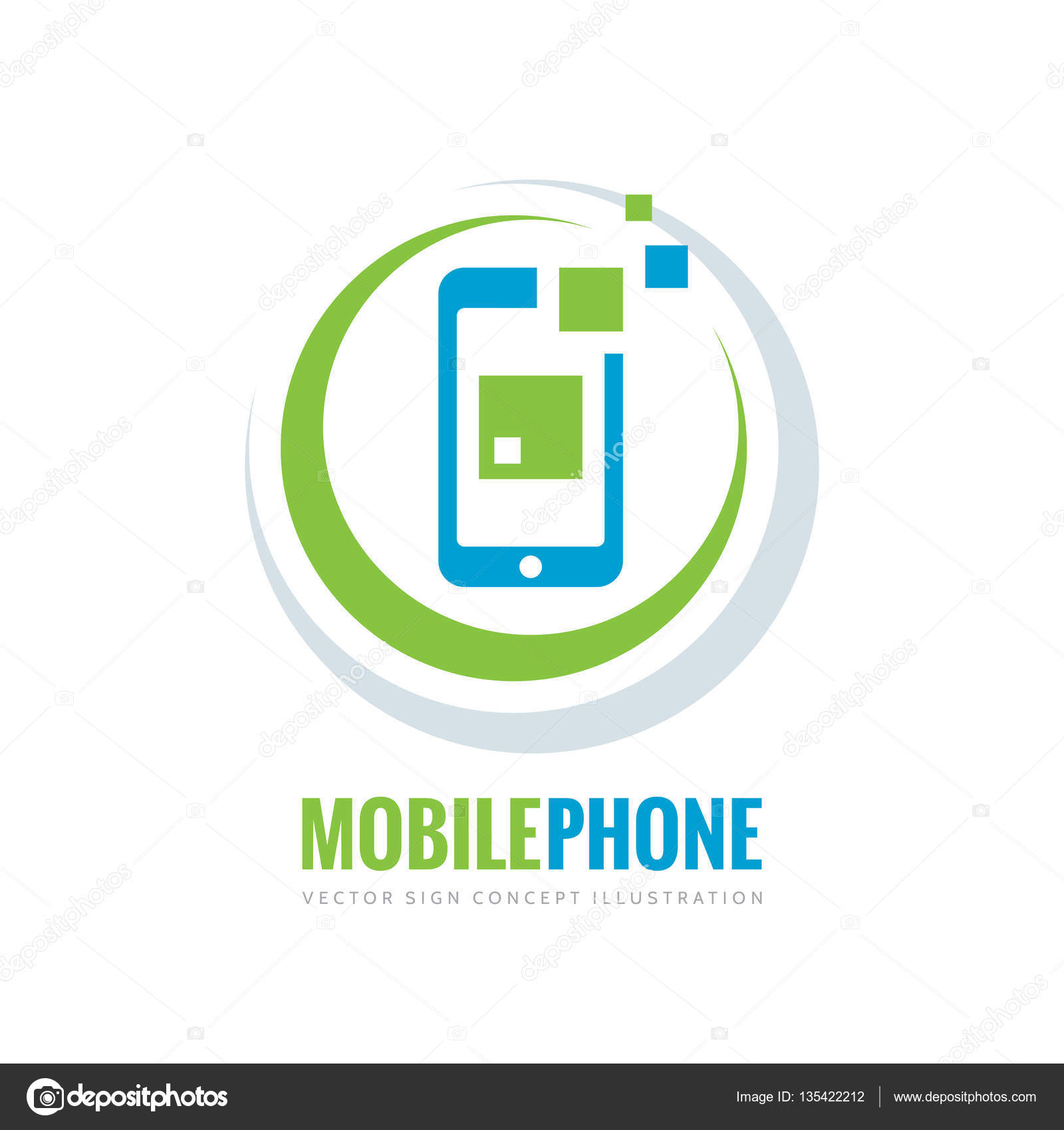 Teléfono móvil vector logo plantilla concepto ilustración. Signo ...