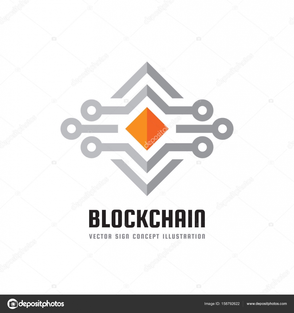 Blockchain technology - vector logo template concept illustration ...