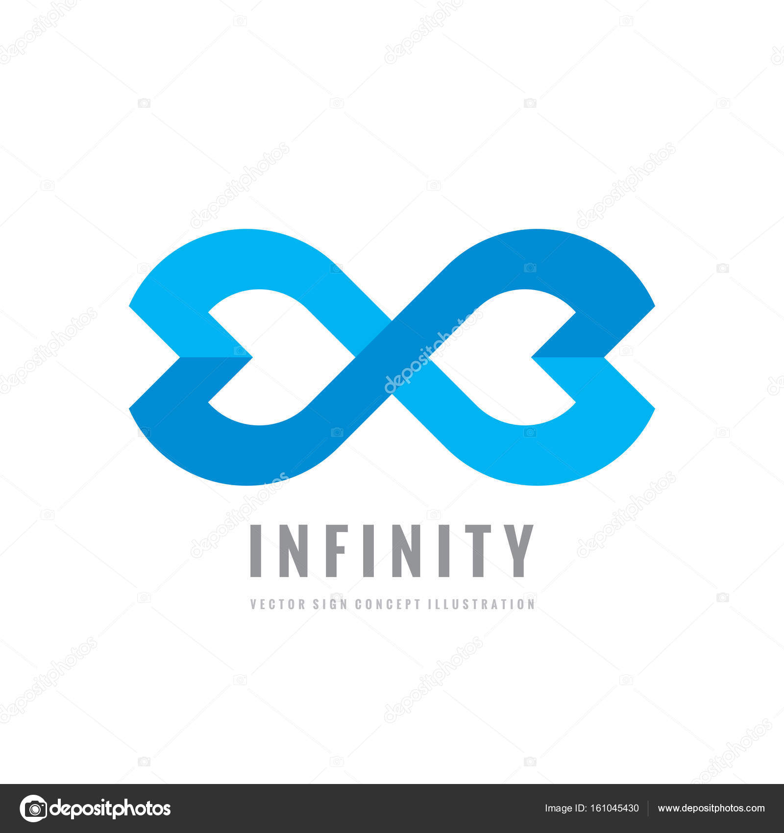 Infinity - vector logo template concept illustration. Abstract shape ...