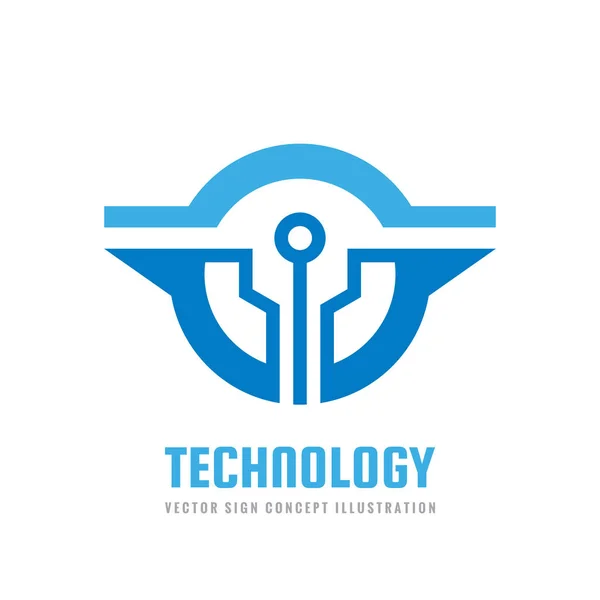 Technology - vector logo for corporate identity. Abstract electronic ...