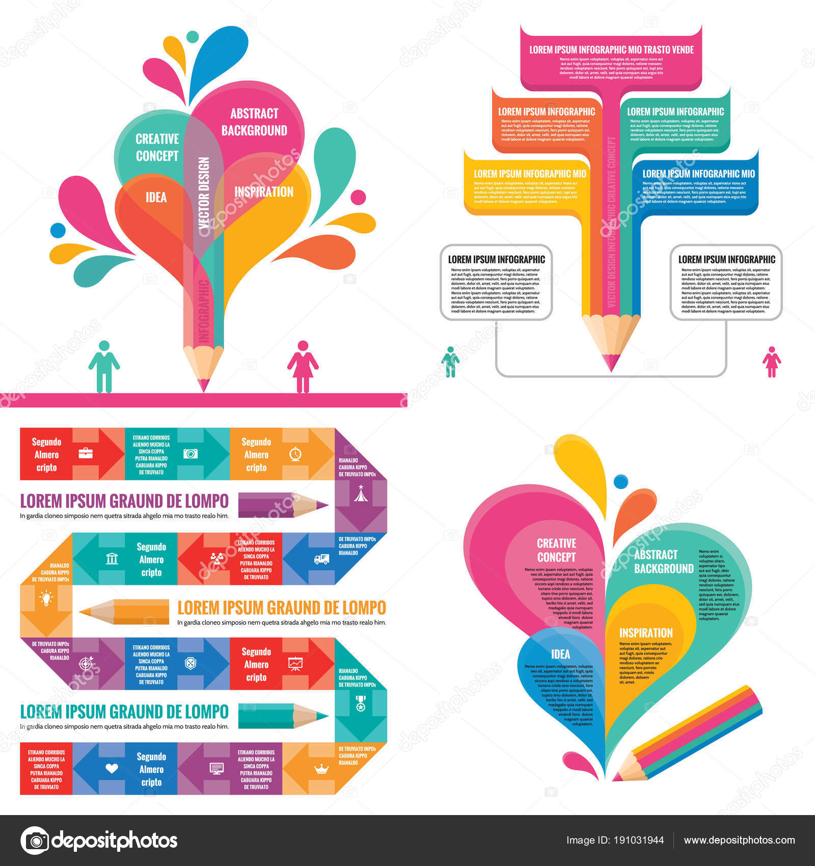 Infographic Creative Design Vector Set