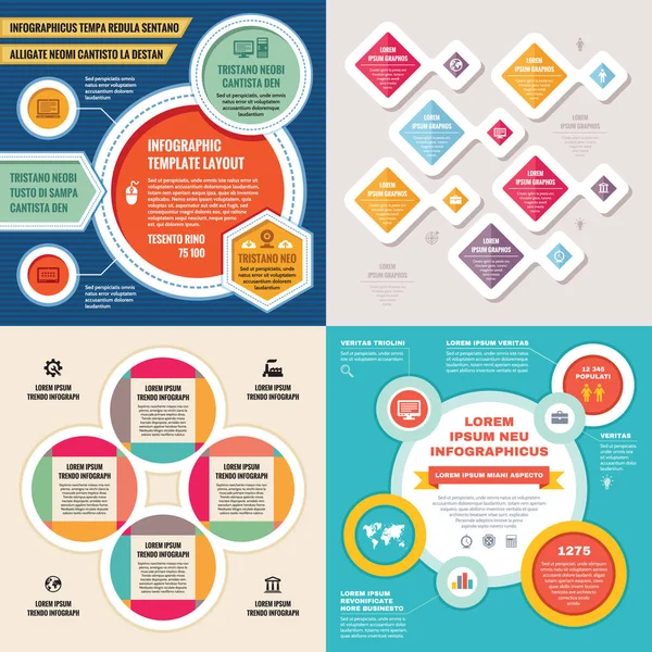 Infographic vector concept in flat design style - timeline template for ...