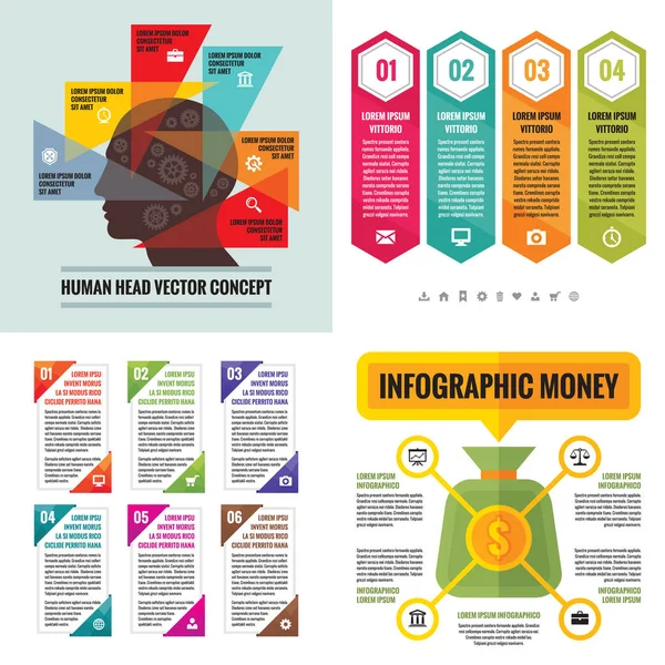 Infographic vector concept in flat design style - timeline template for ...