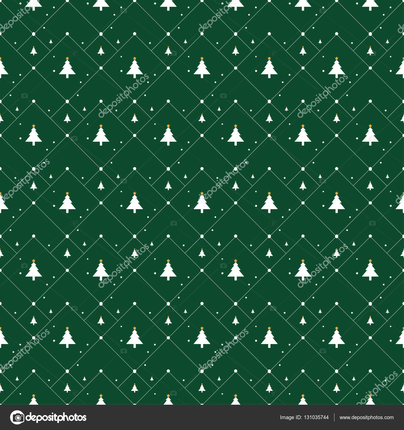 Christmas pattern with small stars, snow and Christmas trees Stock ...