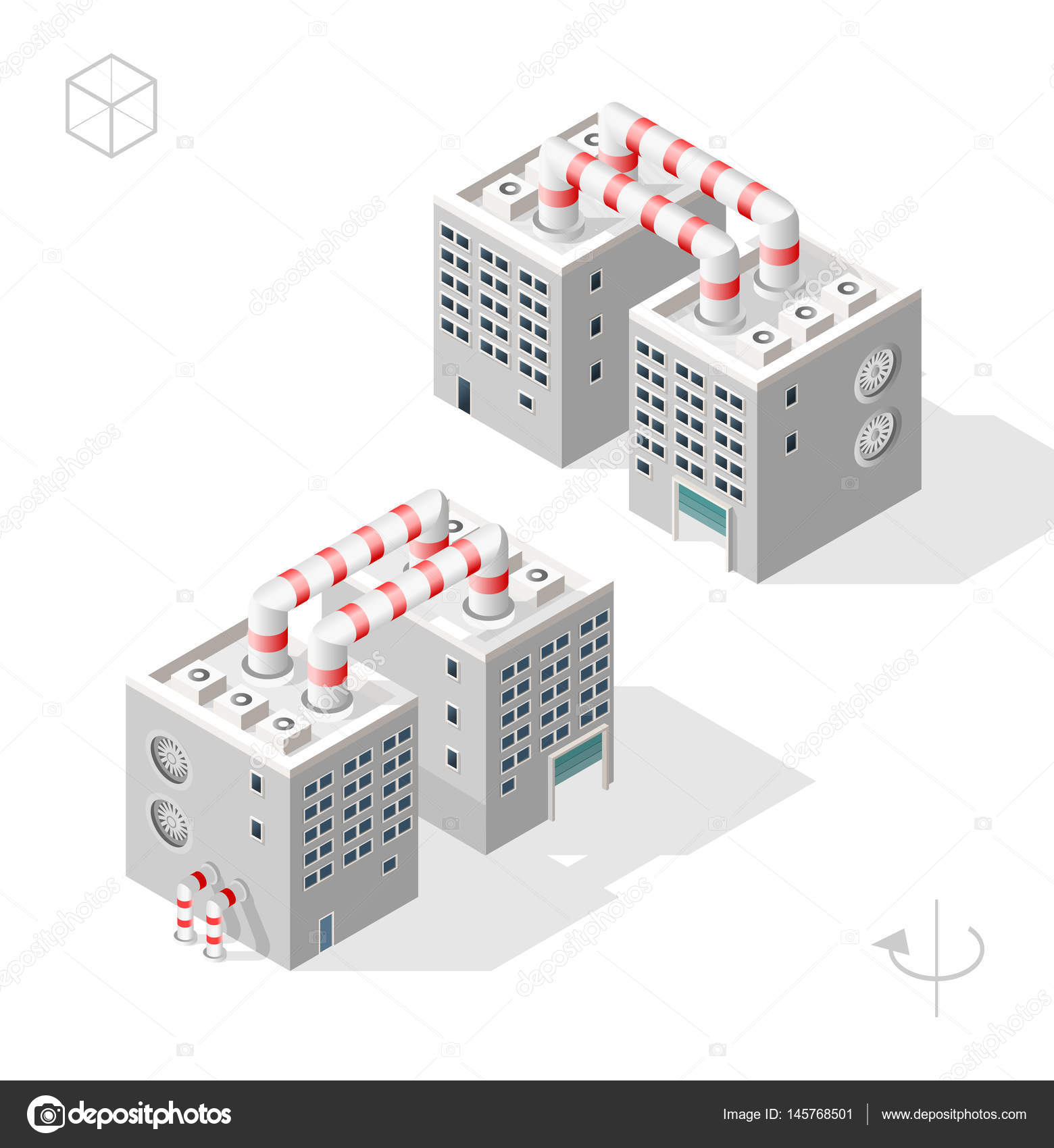 Factory on White Background Stock Vector by ©davidcreacion 145768501