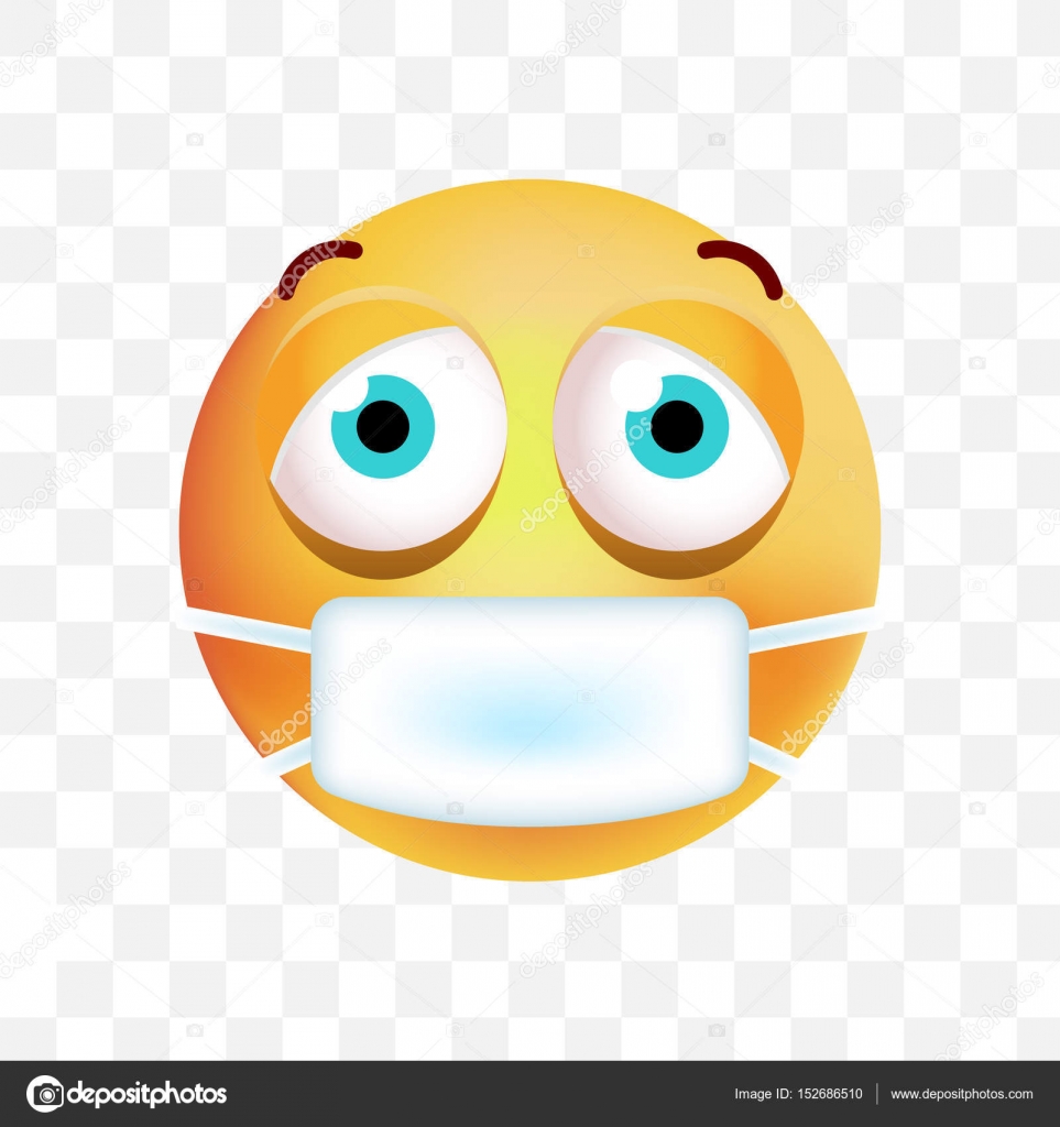 Émoticône malade mignon sur fond blanc. Illustration vectorielle isolée ...