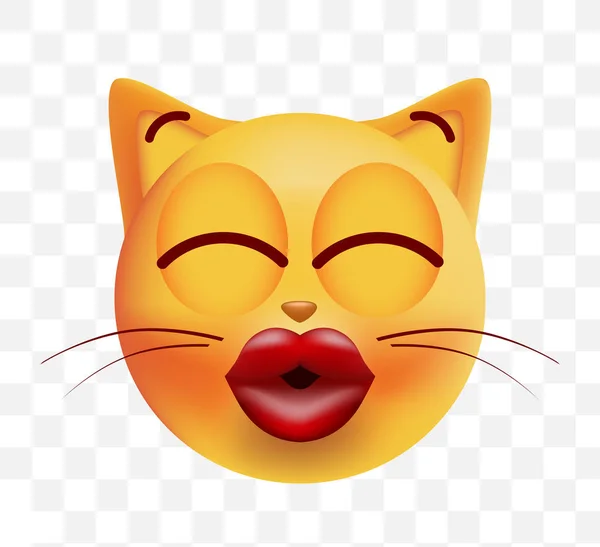 Blowing Kiss Female Emoticon — Stock Vector © Yayayoyo 100420788