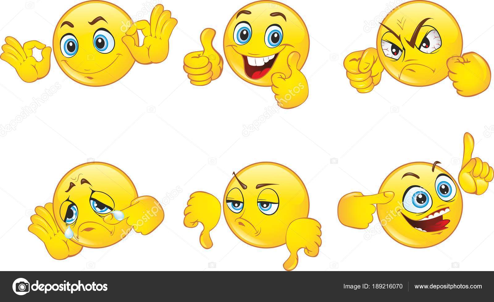 Smileys emoticons set vectorafbeelding door © Virtis ⬇ Vectorstock ...