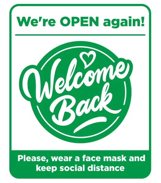 Welcome back sign Vector Art Stock Images | Depositphotos