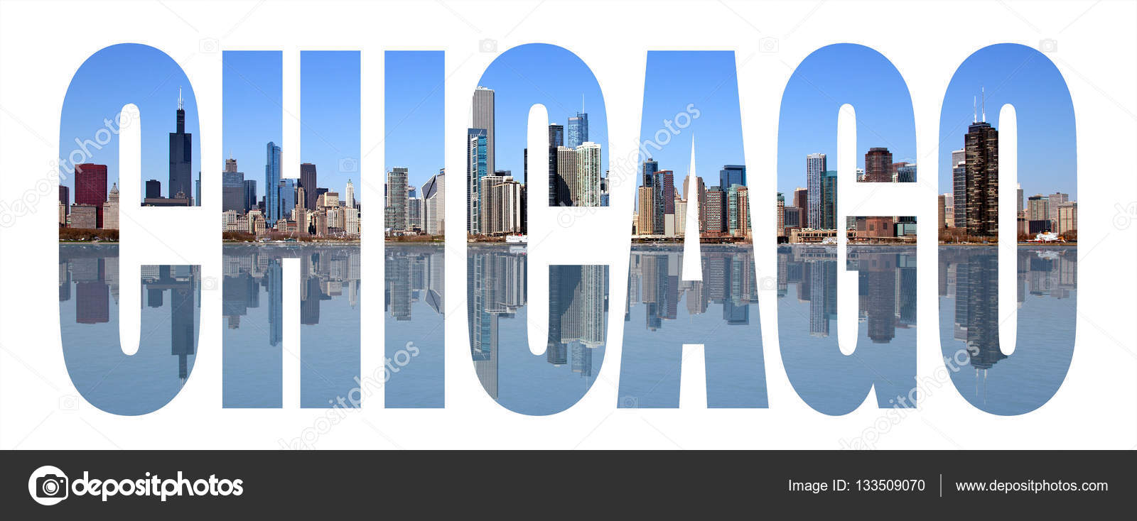 Chicago landmarks letters Stock Photo by ©gdvcom 133509070