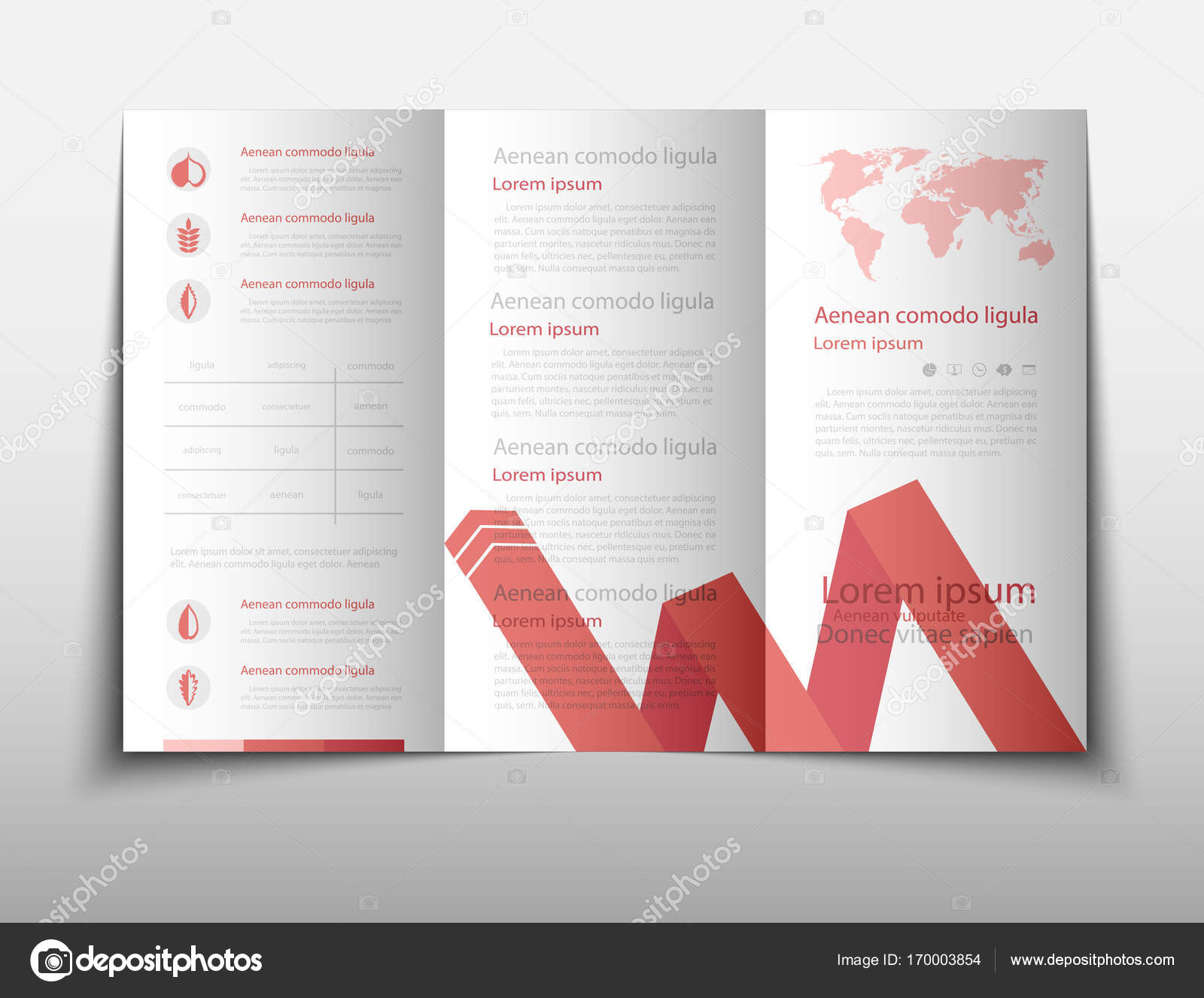 Leaflet cover presentation abstract geometric background, layout in A4 ...