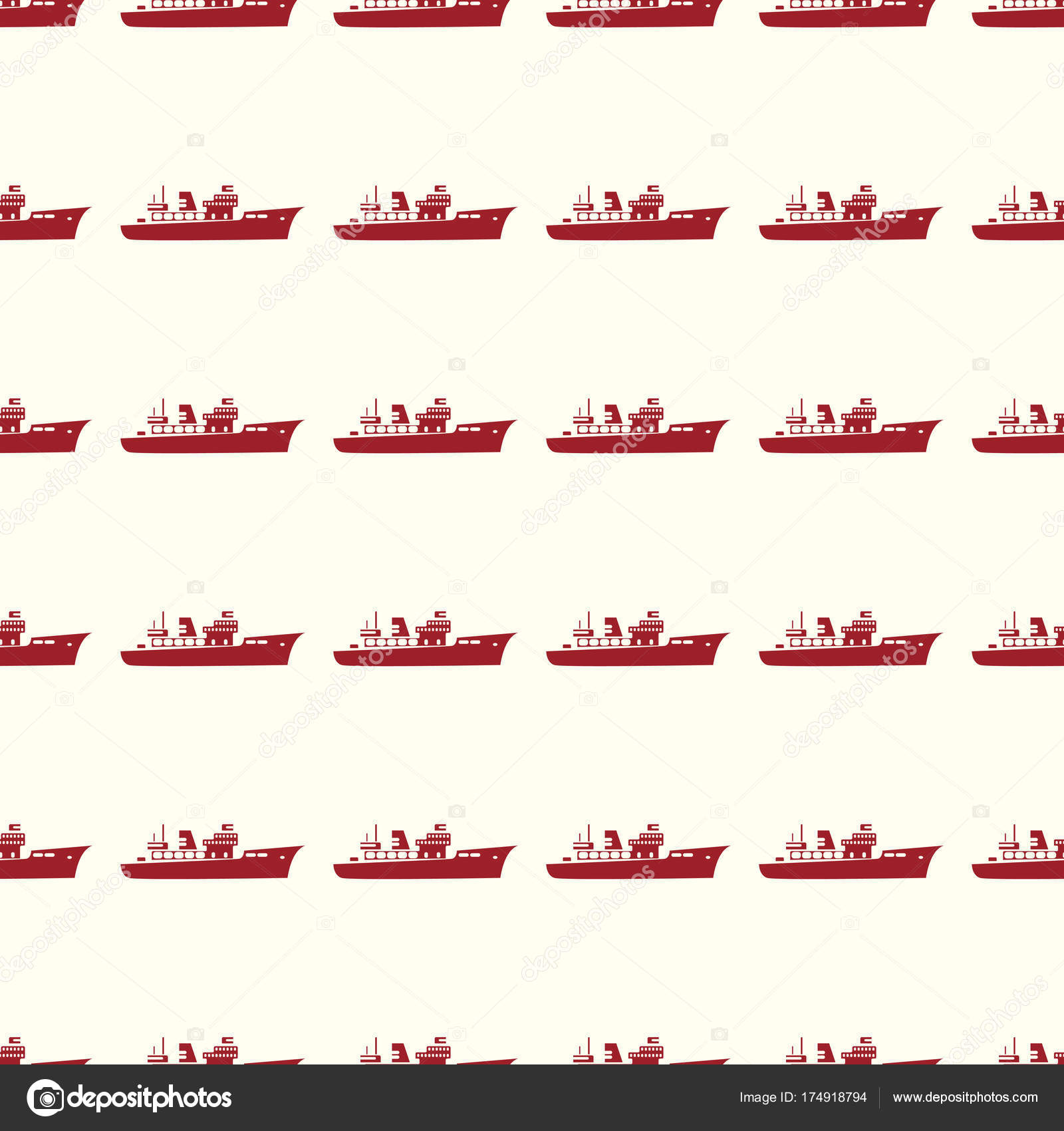 Sea transport vector illustration on a seamless pattern background ...