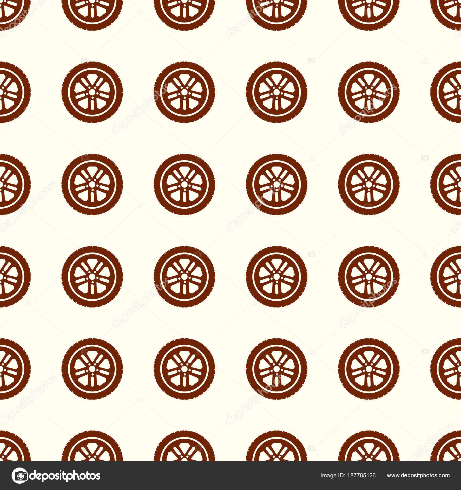 Car wheel vector illustration on a seamless pattern background Stock ...