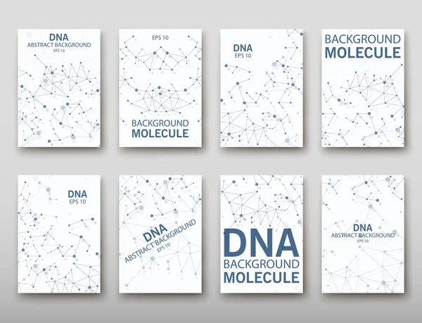 Poster Brochure Flyer Design Template Vector Dna Abstract Geometric ...