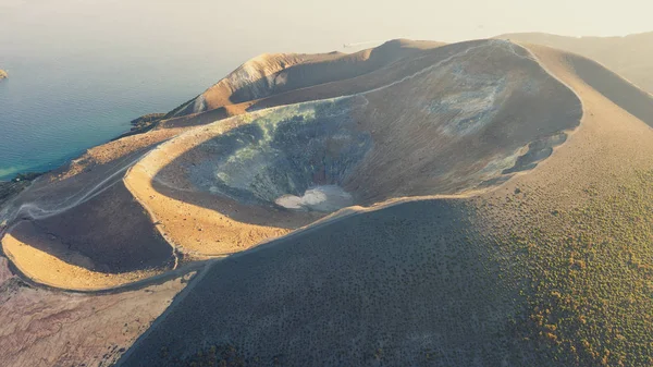 Aerial View Photo Flying Drone Amazing Grand Vulcano Crater Fumaroles ...