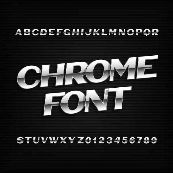 Chrome metal font Vector Images | Depositphotos