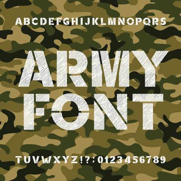 Military stencil alphabet font. Type letters and numbers on distressed ...