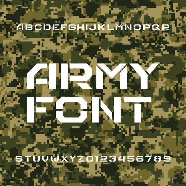 Military stencil alphabet font. Type letters and numbers on distressed ...