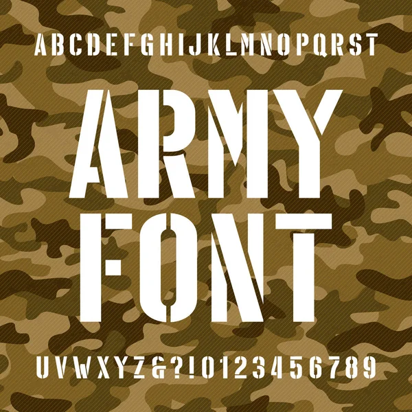 Military stencil alphabet font. Type letters and numbers on distressed ...