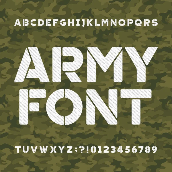 Army Stencil Alphabet Font Type Letters Numbers Green Camo Seamless ...