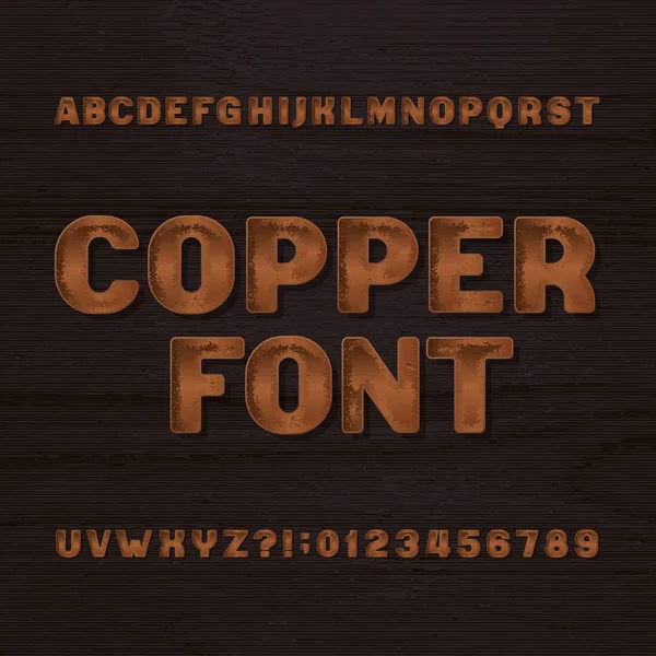 Copper font imágenes de stock de arte vectorial | Depositphotos