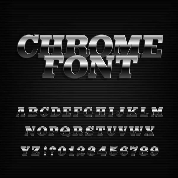 Chrome metal font Vector Images | Depositphotos