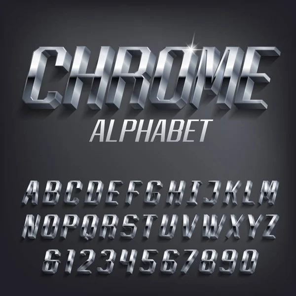 Chrome Alphabet Vector Font. Stock Vector by ©Epifantsev 72551197