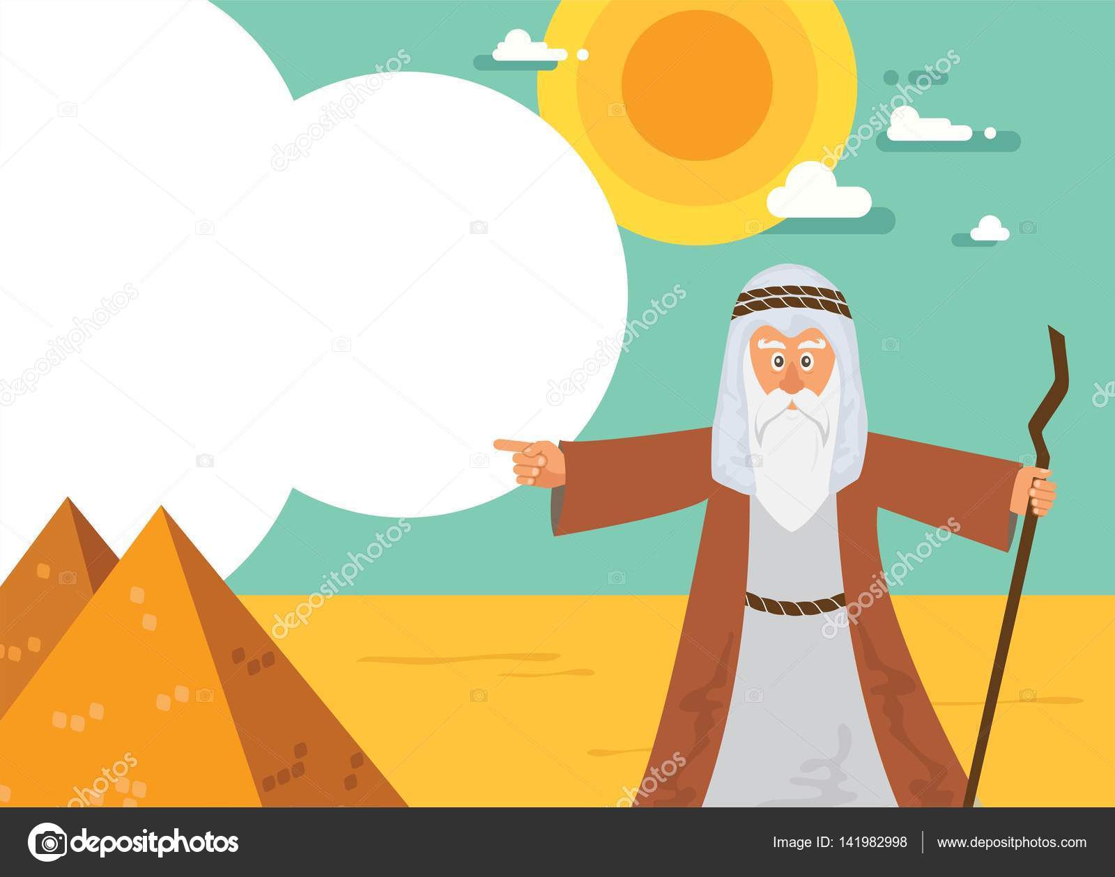 Moisés de la historia de la Pascua y el paisaje piramidal de Egipto ...