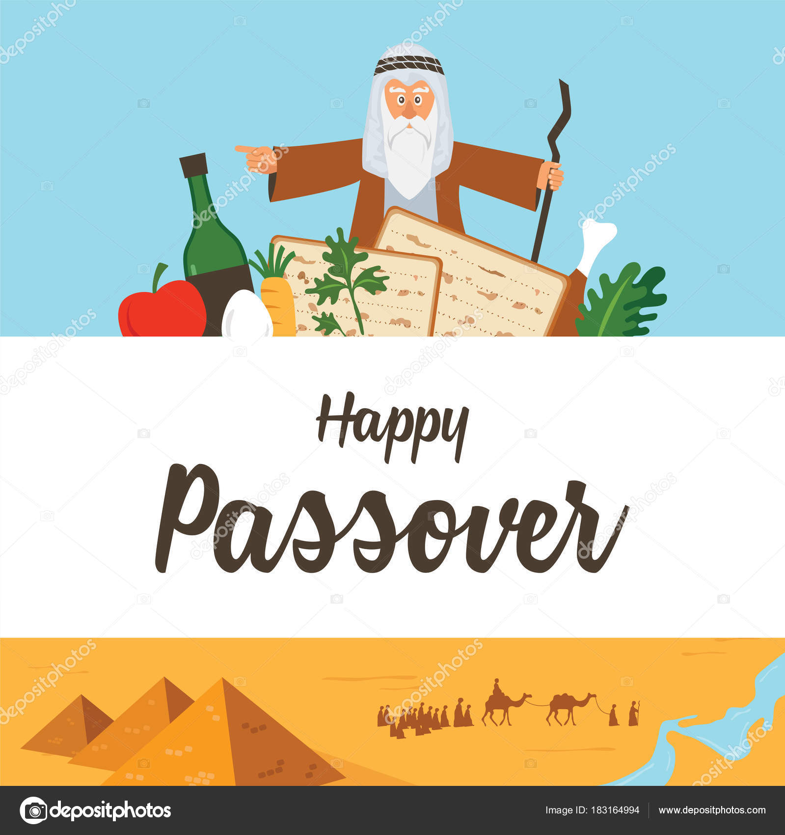 Plantilla de diseño de Hagadá Pascua. La historia del éxodo de los ...