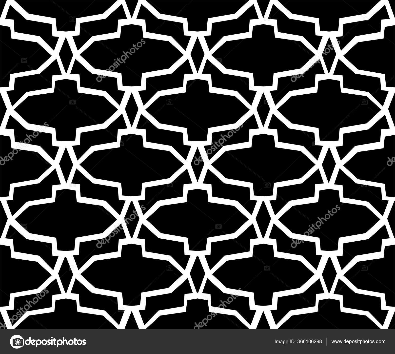 Seamless Pattern Black White Geometric Shapes — Stock Photo © vabadov ...