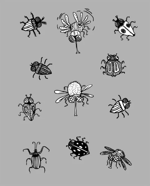 Insecten doodle set Stock Photos, Royalty Free Insecten doodle set ...