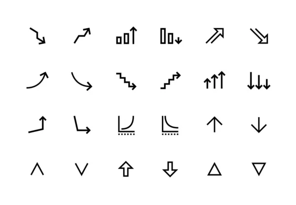 Arrows line icons. Direction signs for web page and application UI, simple modern arrows and app ...