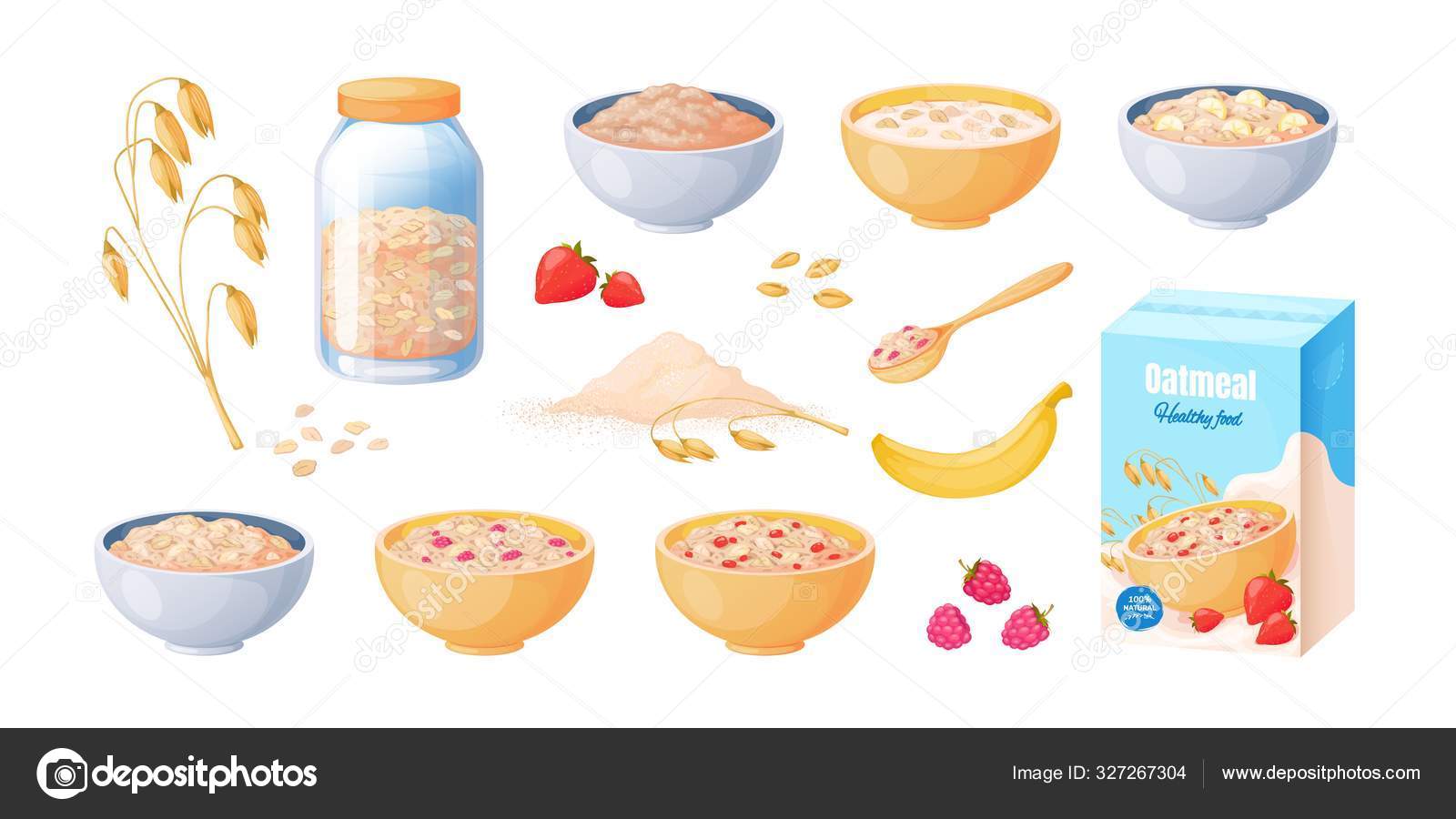 Bowl Of Oatmeal Cartoon