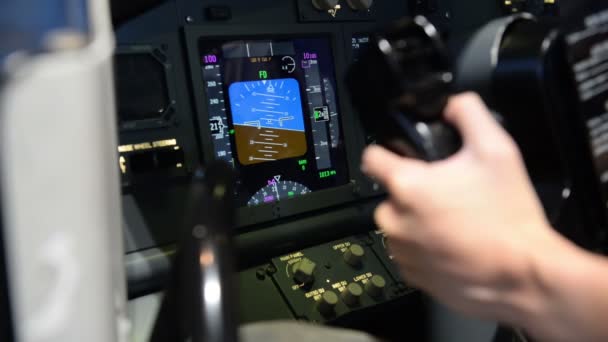 Cockpit display panel while aircraft head up — Stock Video © brostock01 ...