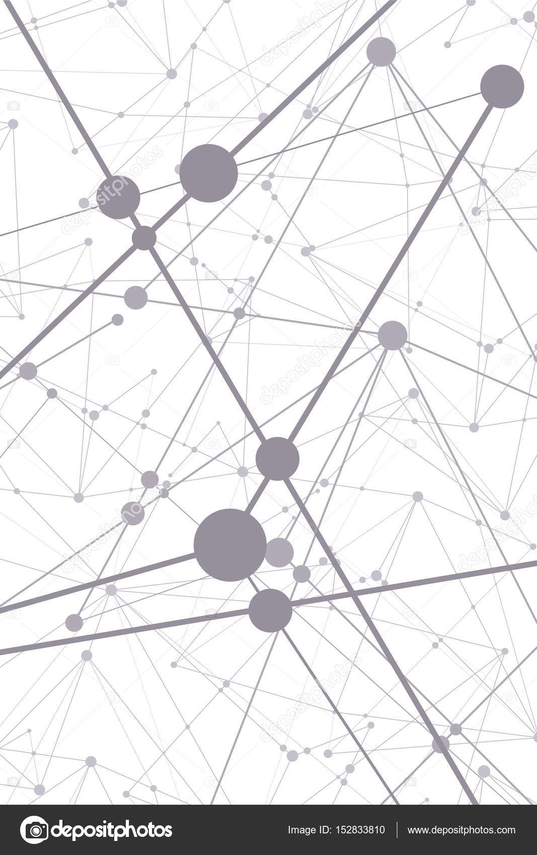 Many lines and points. Abstract technology background, geometry ...