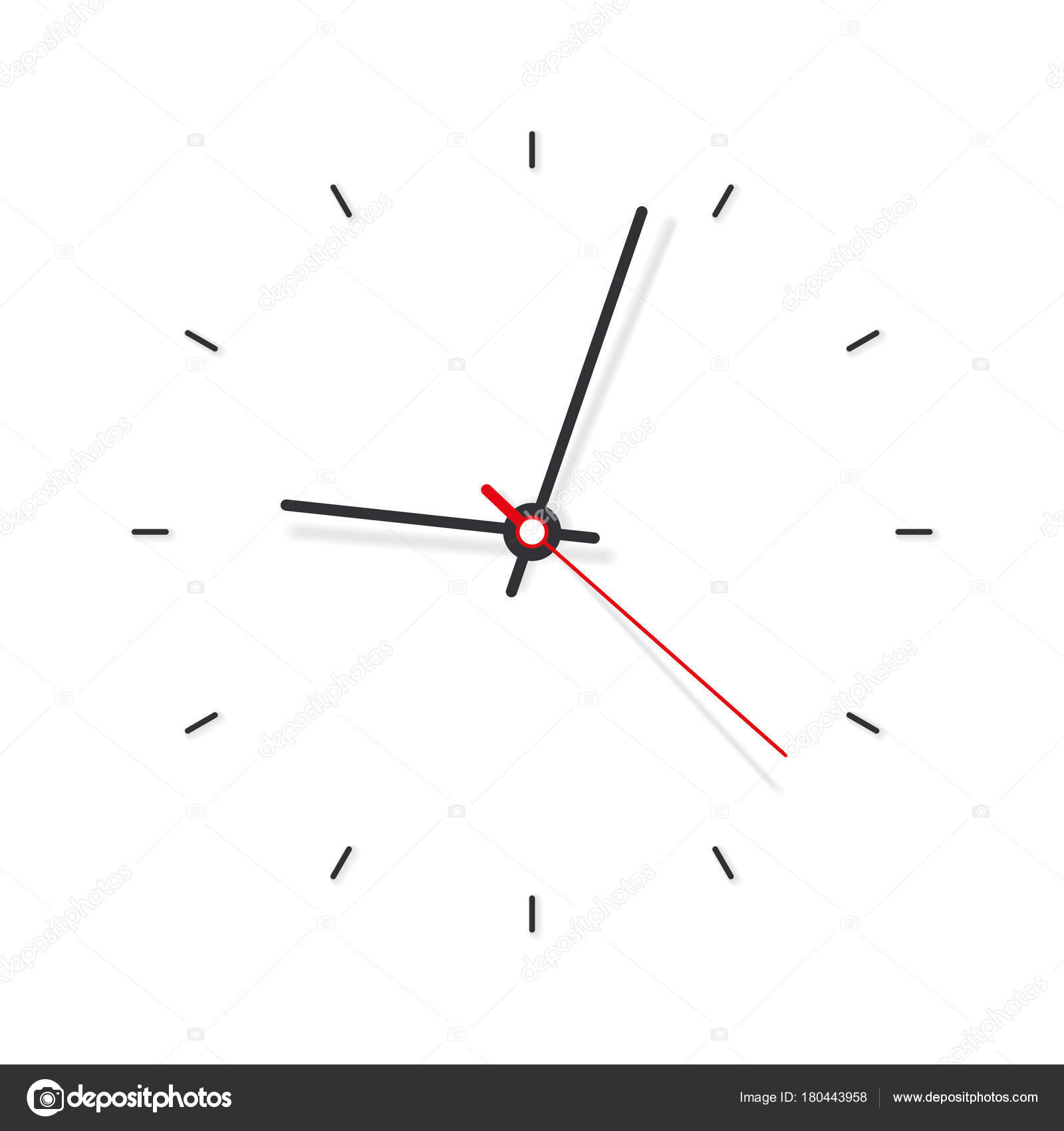 Clock Icon Minimalistic Flat Style Timer White Background Business ...