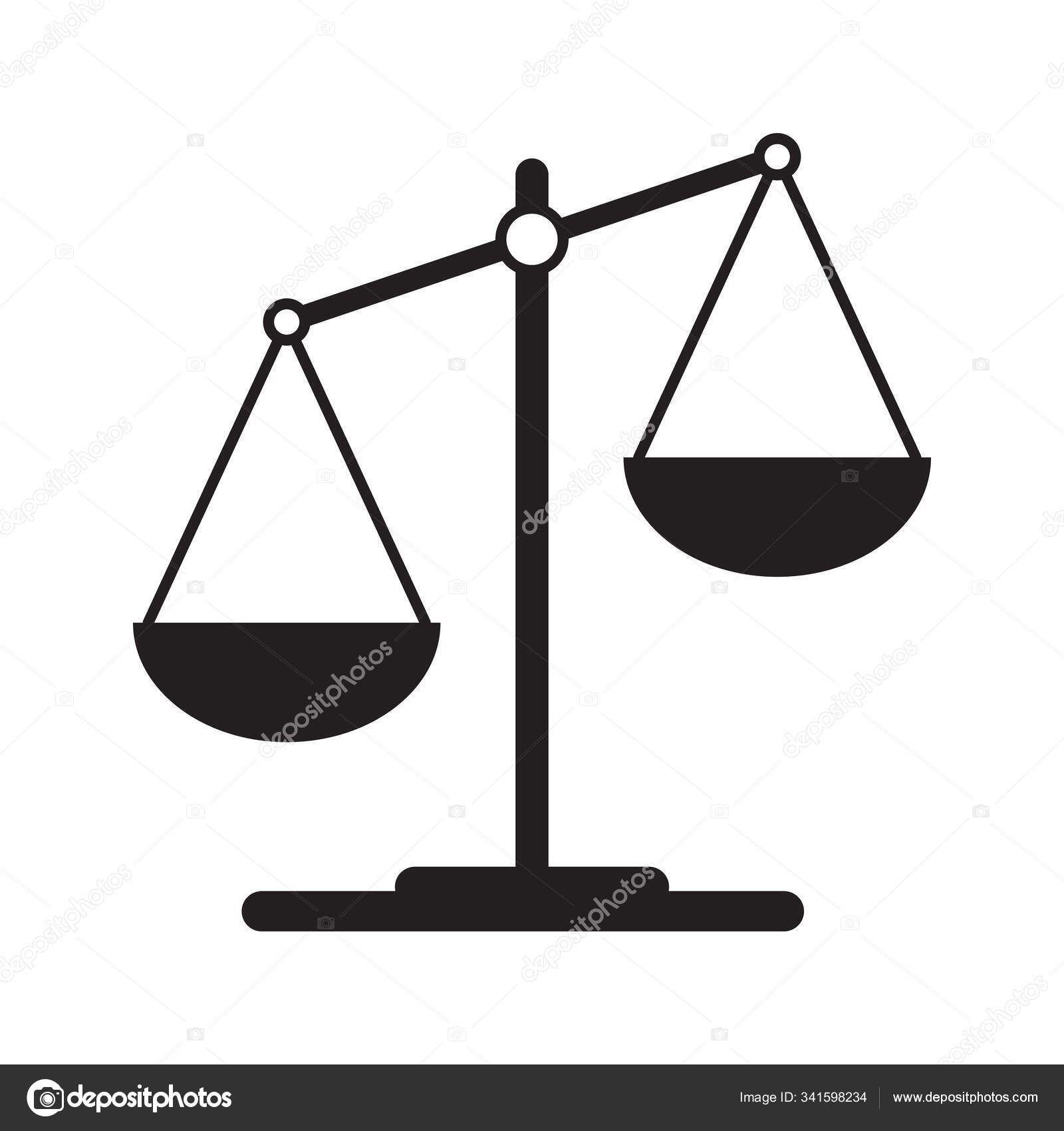 Scales Icon Flat Style Libra Symbol Balance Sign Vector Design Stock ...