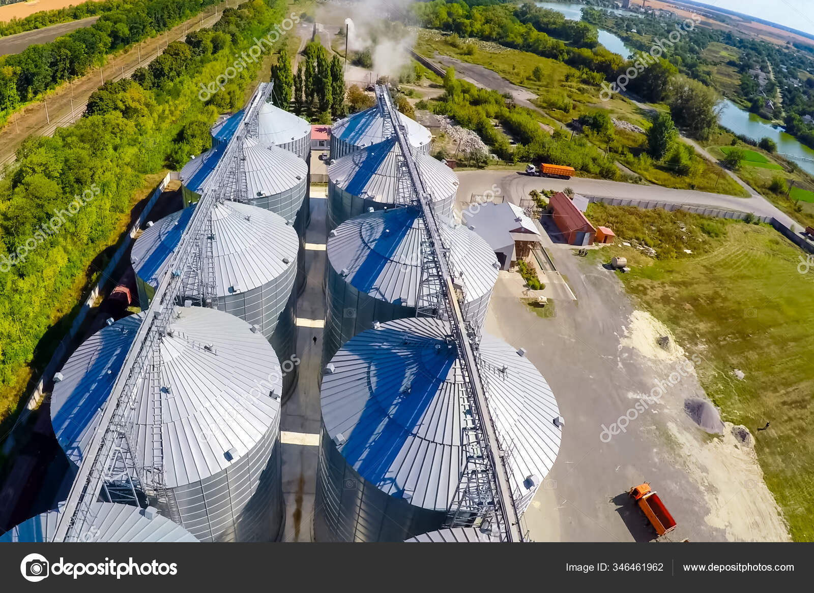 Flight Grain Terminal Drone Grain Plant Storage Drying Grain Grain ...