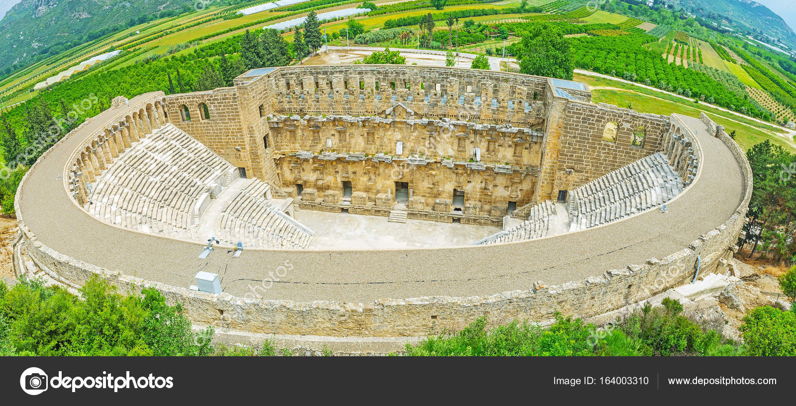 The top view on Aspendos amphitheater — Stock Photo © efesenko #164003310