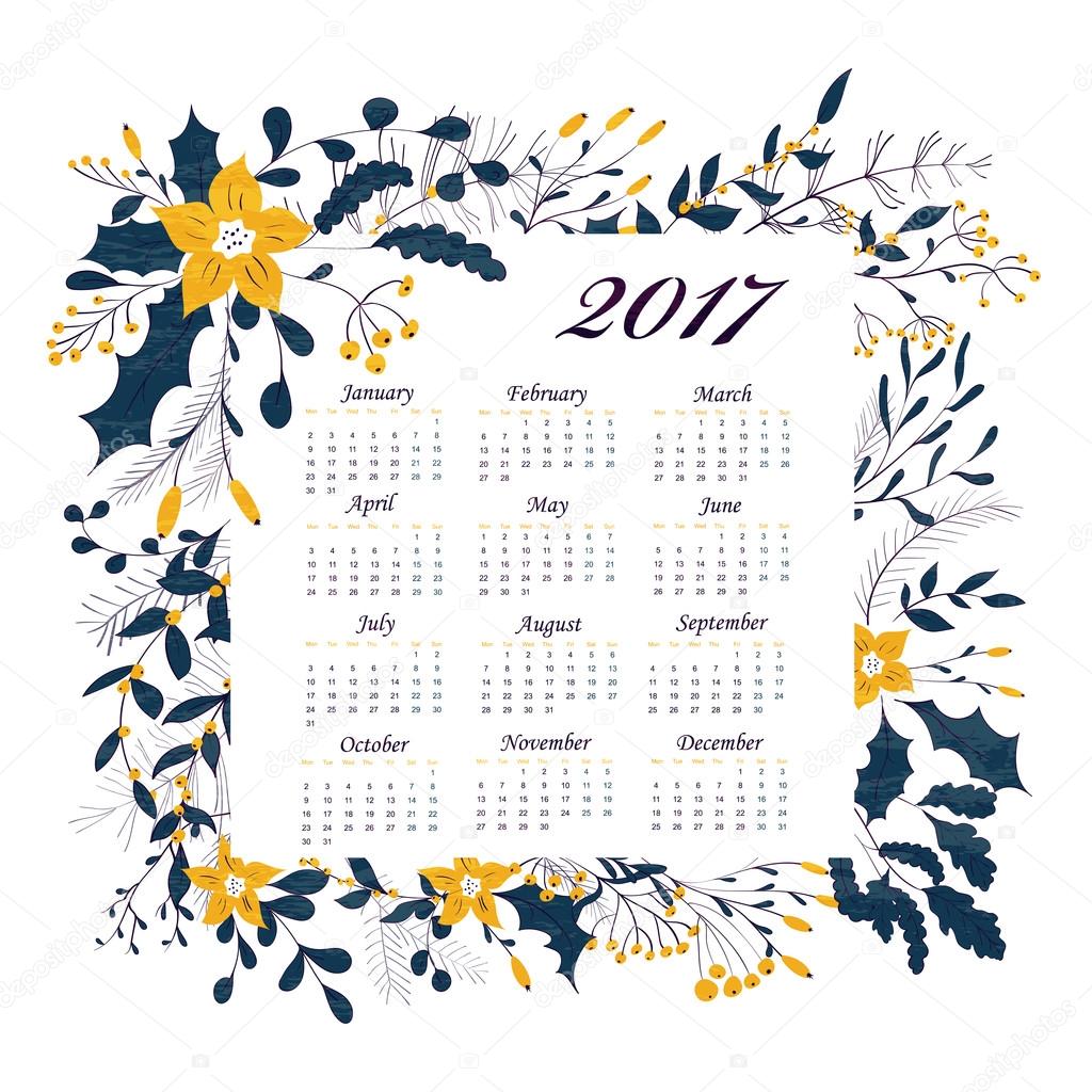 New Year calendar Stock Vector by ©Liddiebug 128122938