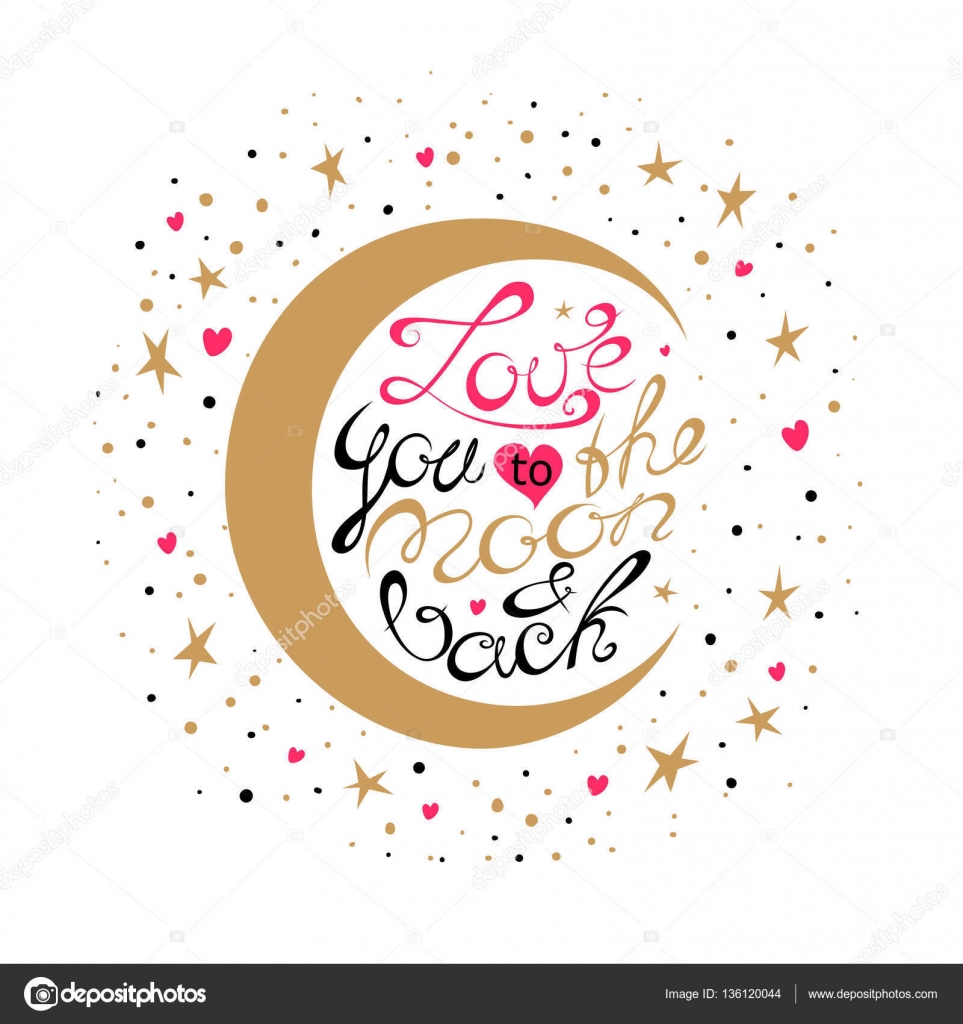To the moon and back Stock Vector Image by ©Liddiebug #136120044