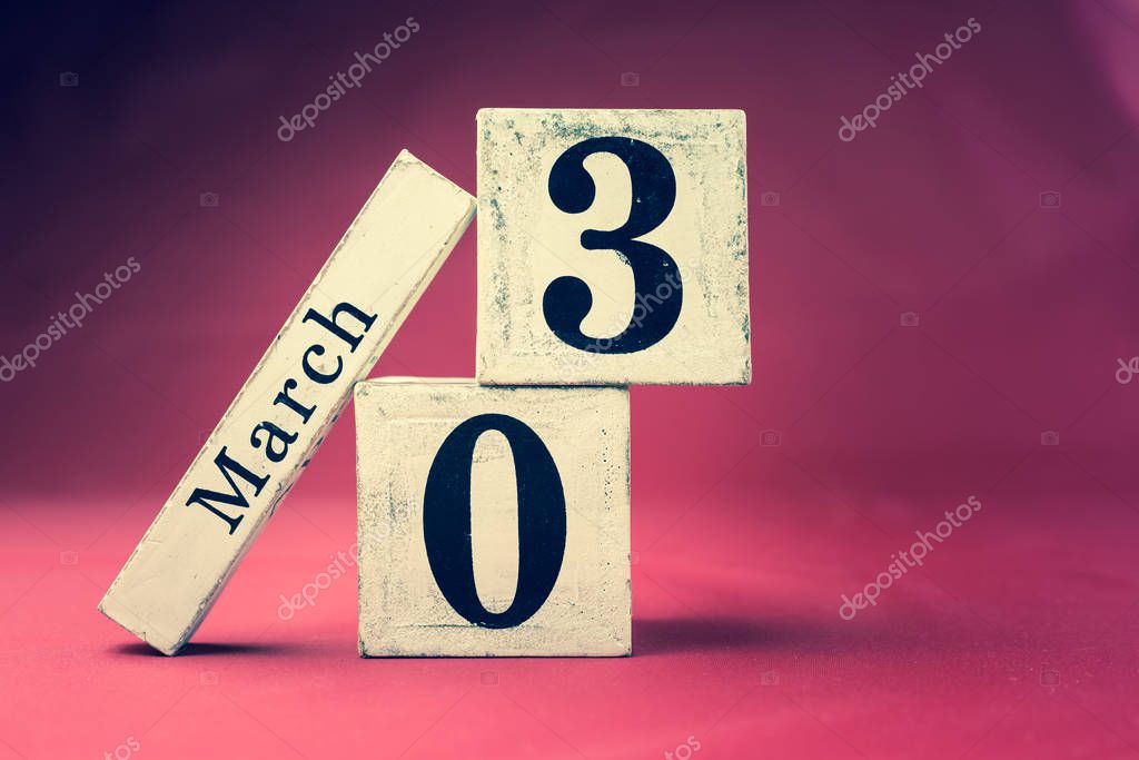 3 de marzo, 3 de marzo, Día 3 del mes de marzo - madera vintage 2024