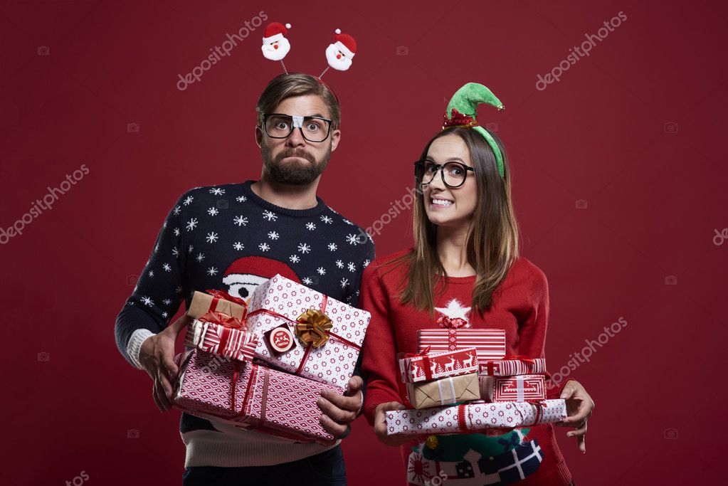 Happy nerd couple Stock Photo by ©gpointstudio 125154844