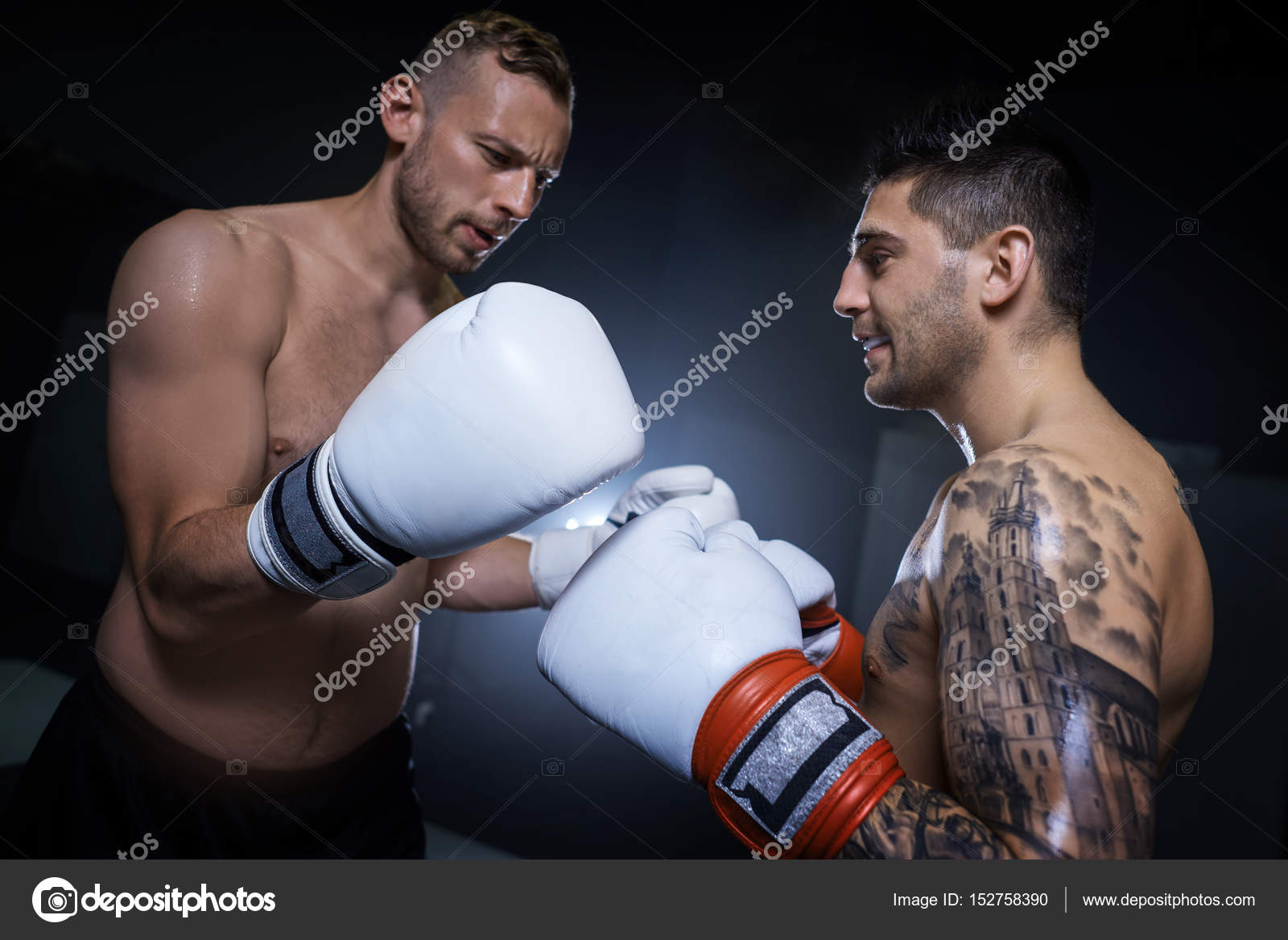 Two men boxing — Stock Photo © gpointstudio #152758390