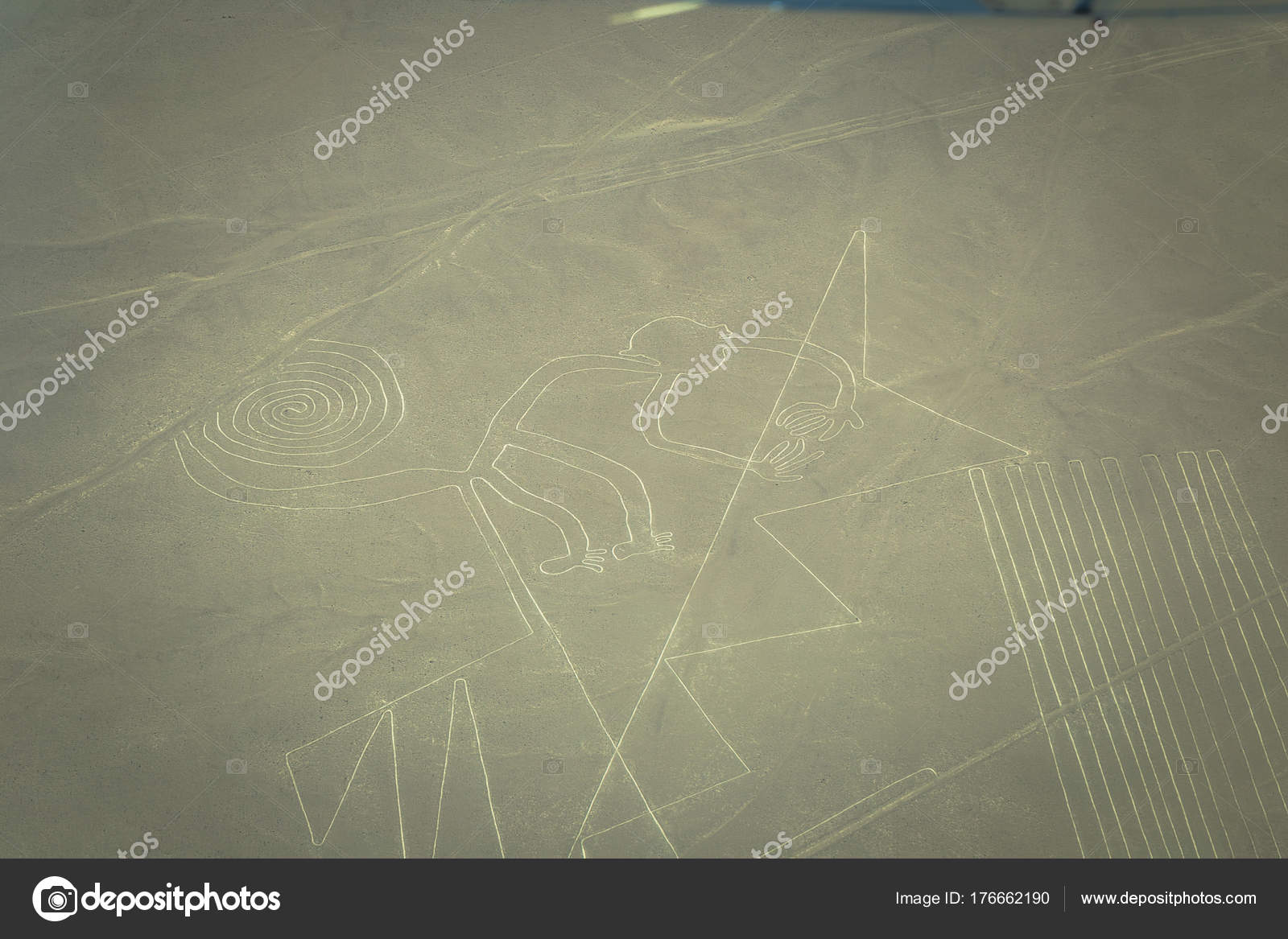 Nazca Peru August 2017 Monkey Figure Nazca Lines Nazca Peru — Stock ...